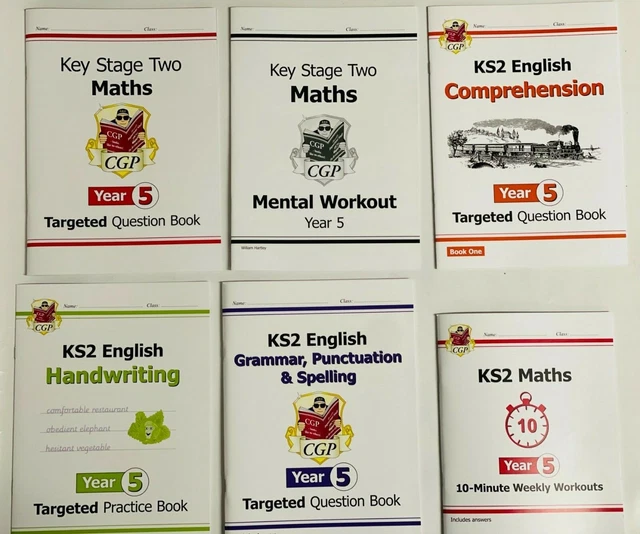 KS2 YEAR 5 Literacy & Numeracy Home Learning Pack of 6 Workbooks Kids ...