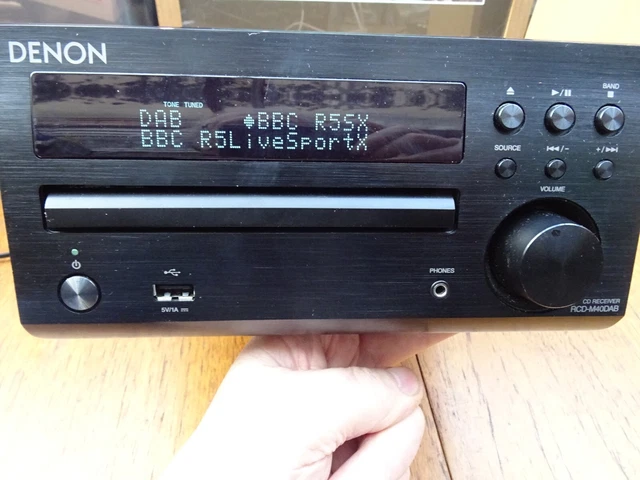 DENON RCD-M40DAB MICRO HI-FI CD Receiver With power Lead Ariel & Remote ...