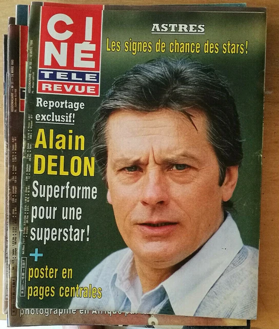 ALAIN DELON TV Programs Cine Tele Magazine N° 15 10 April 1986 £10.01 - PicClick UK