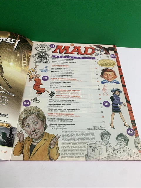 MAD MAGAZINE VIVA LA STUPIDITY! Issue #487 March 2008 Satire Humor ...