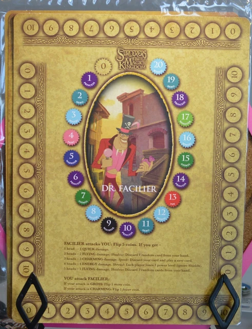 DISNEY SORCERERS OF Magic Kingdom Dr. Facilier Villains Cards Board ...