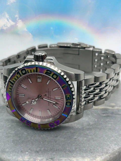 CUSTOM MOD WATCH With Unique Bezel And Dial NH35 Movement $100.00 ...