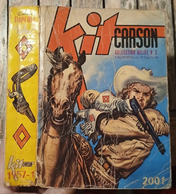 RARE RELIEE ALBUM reliure KIT CARSON n° 2 imperia 9.10.11.12.13.14.15 ...