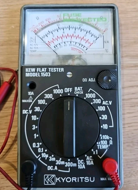 KYORITSU KEW FLAT TESTER model1503 old antique Analogue Multimeter RARE ...