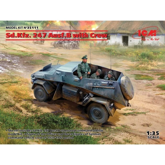 ICM 35111 - Sd.Kfz. 247 Ausf.B with Crew 1/35 EUR 46,63 - PicClick DE