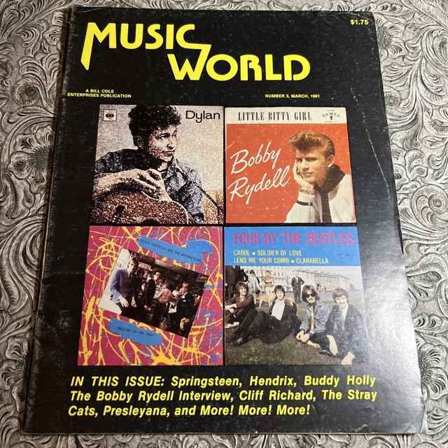 MUSIC WORLD MAGAZINE March 1981 Beatles Elvis Costello Stray Cats ...
