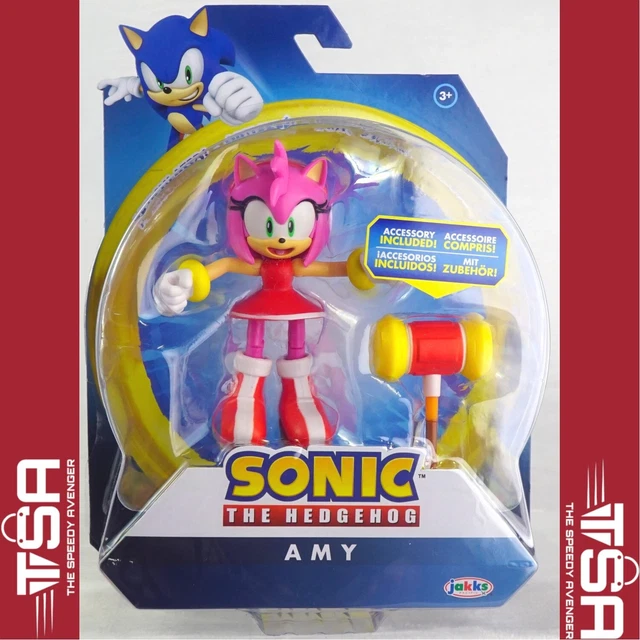 JAKKS SONIC THE Hedgehog Amy Rose with Piko Piko Hammer 4.5" Action ...