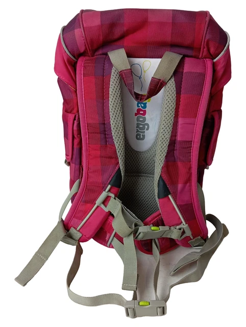 ERGOBAG CARTABLE ENFANT Rouge Écossais Motifs Cheval Vache Applications ...