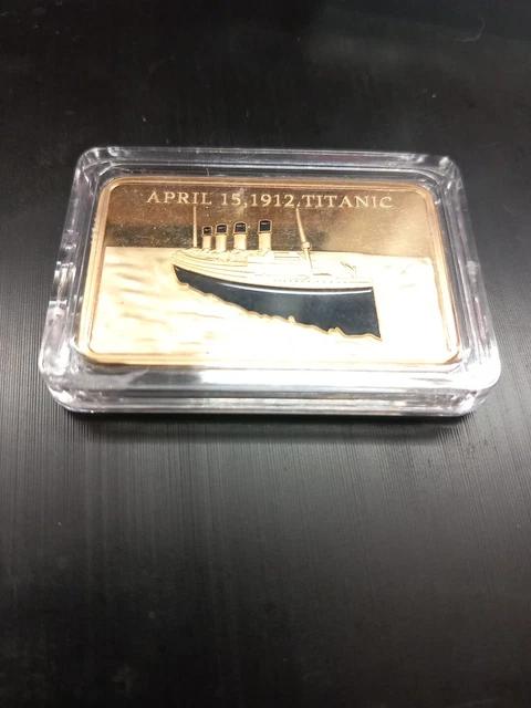 RMS TITANIC GOLD Bar Ingot Ship Disaster 1912 London New York City ...