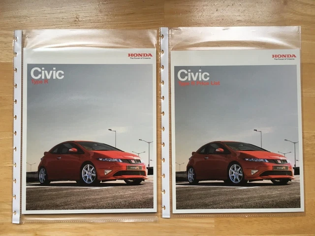 HONDA CIVIC TYPE R Brochure & Price List 2007 - UK Dated 05/07 inc Type ...