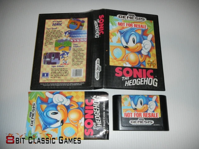 SONIC THE HEDGEHOG - COMPLETE BOX - Sega Genesis - FAST SHIPPING! 312a ...