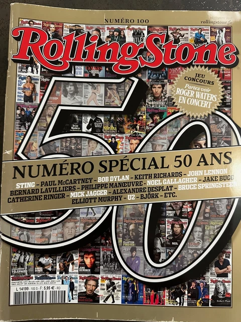 MAGAZINE ROLLING STONE n°100, spécial 50 ans, Sting, McCartney, Jagger, Dylan EUR 17,00 ...