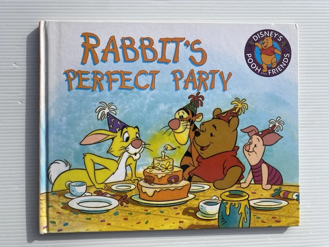RABBITS PERFECT PARTY Disney’s Pooh Friends 1995 Vintage Hardcover $12. ...
