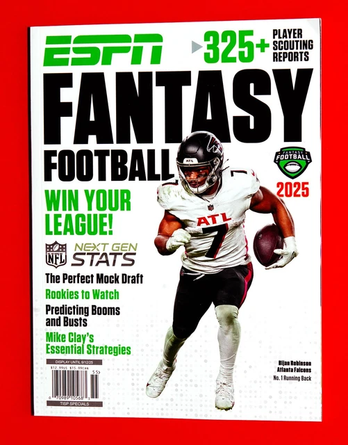 ESPN MAGAZINE FANTASY Football 2025 Atlanta Falcons Bijan Robinson NFL $6.60 - PicClick AU