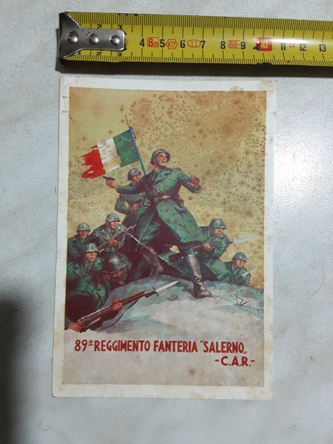 CARTOLINA MILITARE 89 Reggimento Fanteria Salerno Buone Condizioni EUR 8,00 - PicClick IT