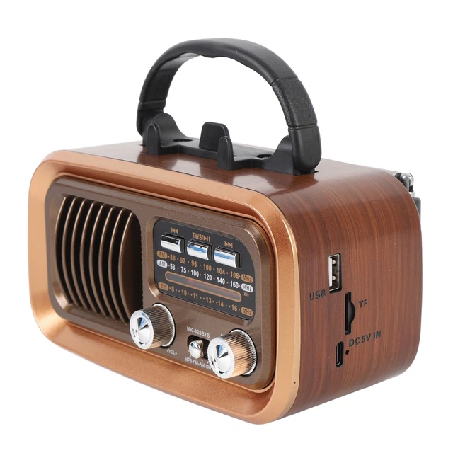 RETRO RADIO WITH Speaker Memory Card USB Playback Solar Battery £25.48 ...