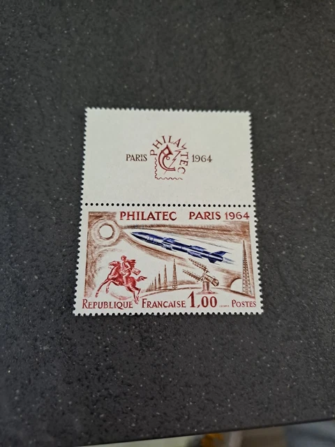 TIMBRE FRANCE NEUF** - 1964 "PHILATEC PARIS" - Timbre N° 1422 avec vignette EUR 1,00 - PicClick FR