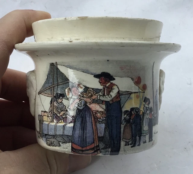 ANCIEN POT DE Terrine Obernai Faïenceries Sarguemines Simplex France 12 ...