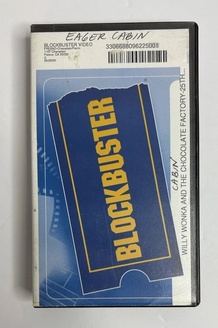 WILLY WONKA & The Chocolate Factory VHS Blockbuster Video Rental Tape ...