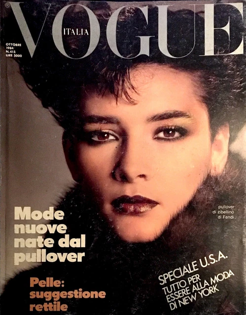 VOGUE MAGAZINE ITALIA October 1984 DANIELA GHIONE Rosemary McGrotha ...