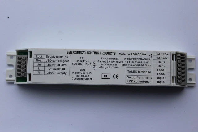 EMERGENCY LIGHTING PRODUCTS Emergency Lighting Module LD16CO100 for LED ...