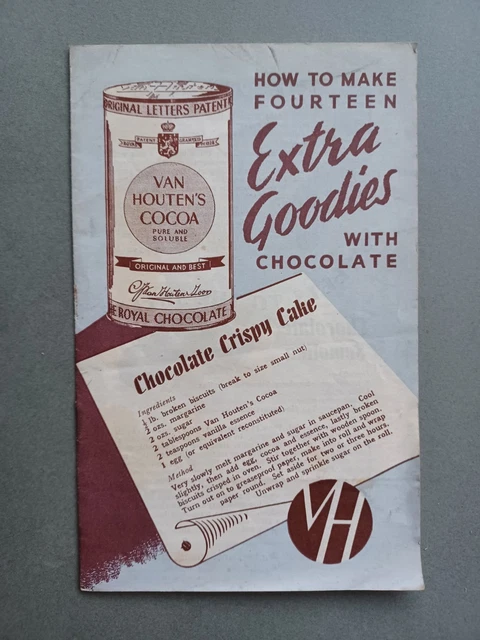 1940S VAN HOUTEN'S COCOA RECIPE BOOKLET "HOW TO MAKE FOURTEEN EXTRA ...