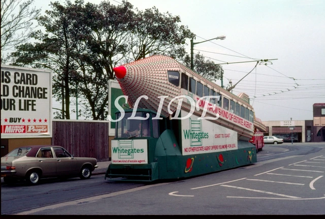 BLACKPOOL ROCKET TRAM 732 Fleetwood 1985 Orig Slide+Copyright £2.40 ...