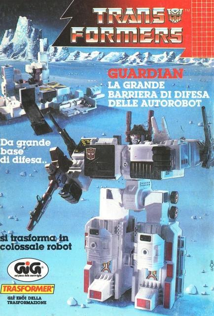 TRANSFORMERS GUARDIAN ROBOT Pubblicità 1986 Italian Magazine ...