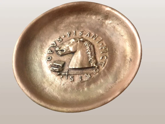 ANCIEN VIDE POCHE en bronze signé Opus Pisani Pictoris EUR 80,00 ...