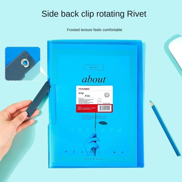 PP PLASTIC A4 Clipboard File Folder Transparent File Organizer $12.60 ...