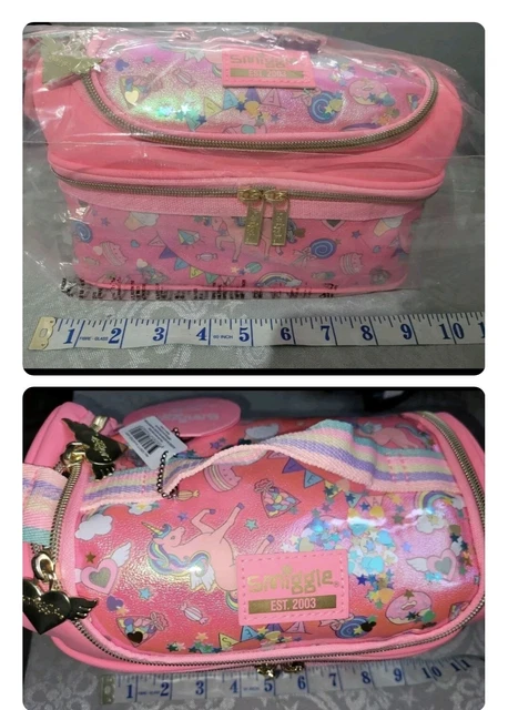 SMIGGLE GIRLS SMIGGLE Unicorn Pink Gold Zips Double Decker Lunch Box ...