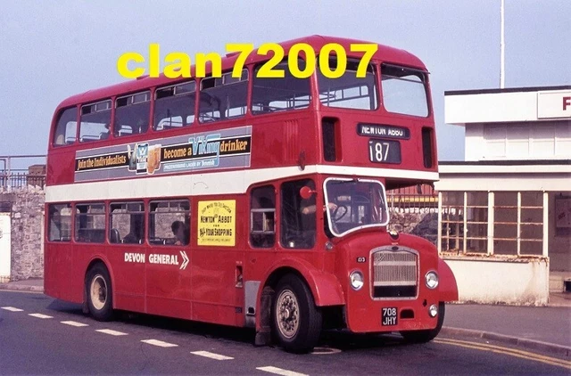 ORIGINAL BUS COLOUR slide Devon General Bristol Lodekka in Dawlish July ...