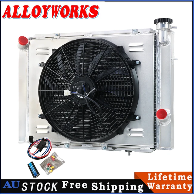 3 ROW RADIATOR+SHROUD Fan+Relay For Holden Commodore VB/VC/VH/VK/V6 ...