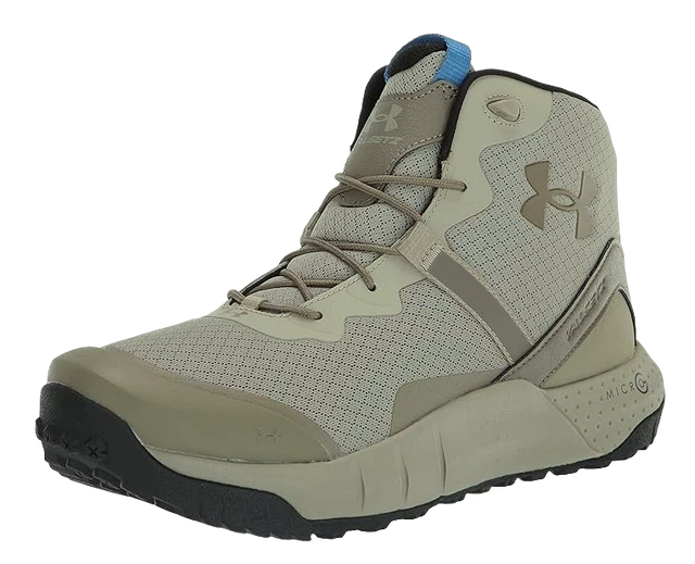 UNDER ARMOUR MENS Micro G Valsetz 6" GREY/GREEN Mid Tactical Boot ...