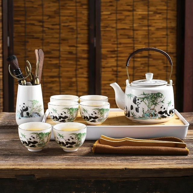 CERAMIC TRAVEL TEAWARE Sets Cute Panda Teapot Cute Tea Maker New Year ...