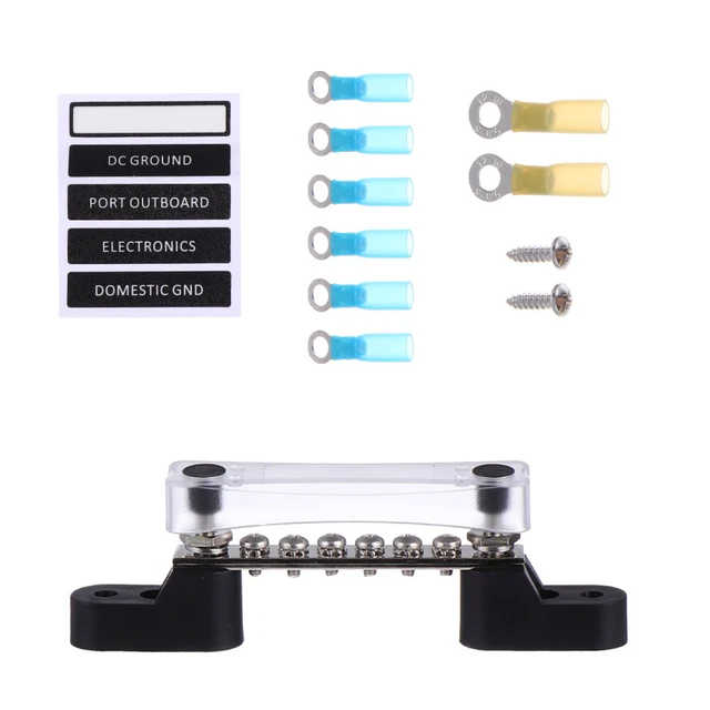 DISTRIBUTION BLOCK RV Bus Bar Electrical Connector Terminal Cable Yacht ...