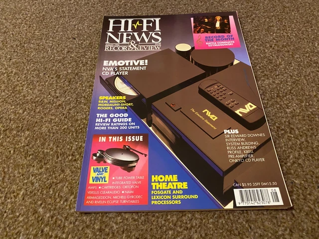 HI-FI NEWS & Record Review Magazine 1994 Aug Sir Edward Downes. Russ ...