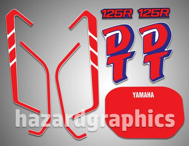 YAMAHA DT DTR DT125R Reproduction Graphics Sticker Decal Set (1989/90 ...