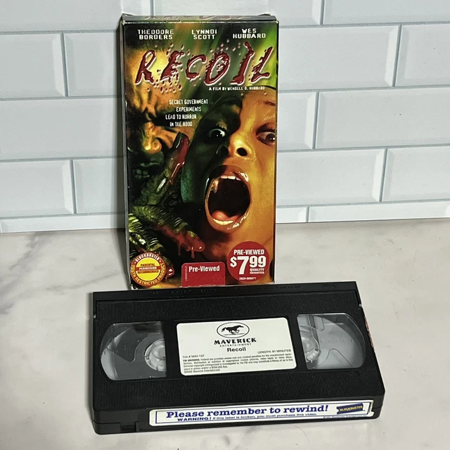 RECOIL VHS TAPE Theodore Borders Maverick Entertainment Blockbuster ...