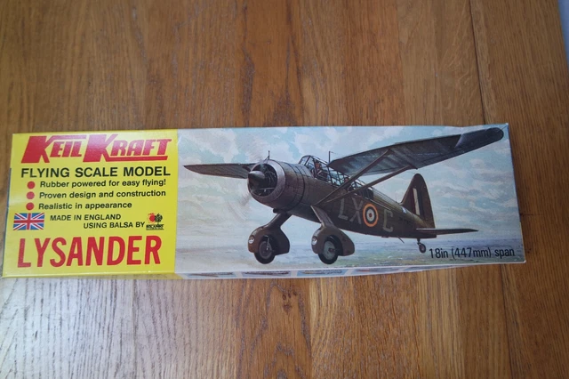 VINTAGE KEIL KRAFT Lysander Balsa Rubber Powered Flying Model - Please ...
