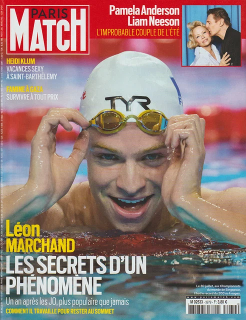 PARIS MATCH N° 3979. aout 2025. LEON MARCHAND les secrets. PAMELA ...