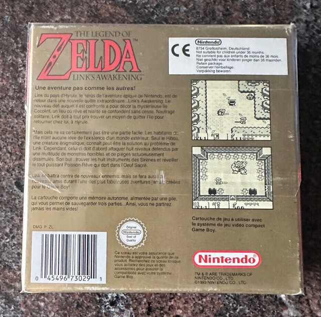 JEU GAME BOY The Legend of Zelda Link's Awakening Nintendo GameBoy EUR ...