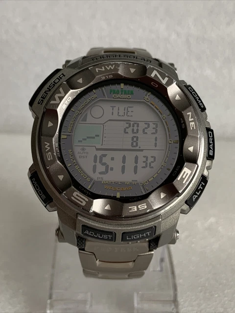 CASIO PRO TREK Titanium Chronograph Adventure Watch PRW-2500T-7ER. EUR ...