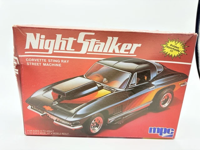 VINTAGE 1984 MPC Model Kit - Night Stalker Corvette Stingray - Halb Neu ...