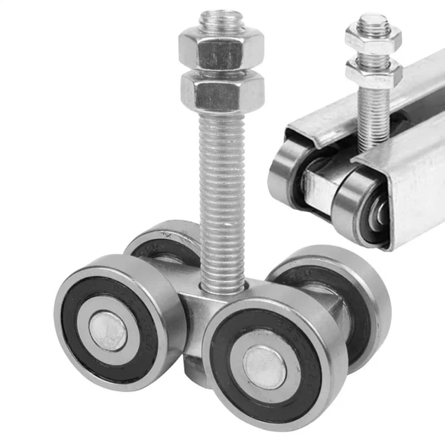 GALVANIZED STEEL 4 Wheel Trolley Assembly C 50 Smooth Noiseless Rust ...