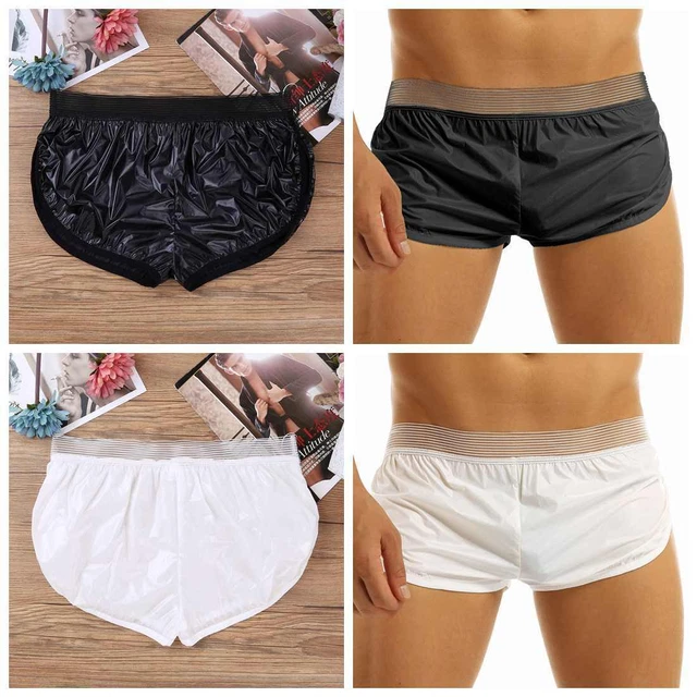Sexy Men G String Wetlook Bikini Brief Leather Thong Underwear Swimwear