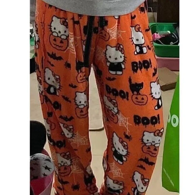 HALLOWEEN HELLO KITTY Pajamas Trousers Pyjama Anime Kawaii Leisure ...