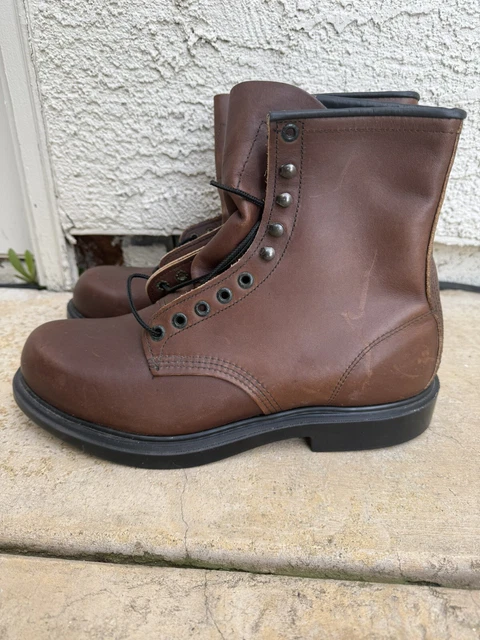 NEW RED WING 953 Brown Leather Boots Super Sole Mens Size 10 D USA Made ...