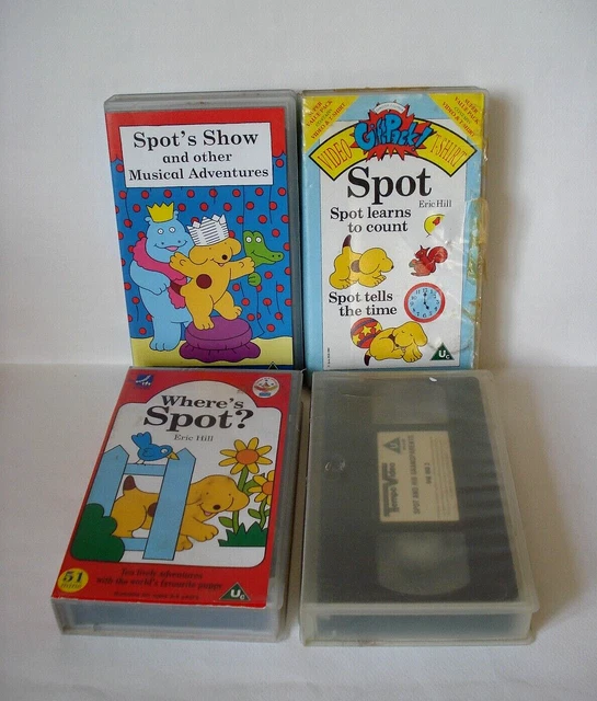 COLLECTION DE VIDÉOS Rares Spot The Dog Vhs Show/Compte/Heure/Où Est ...