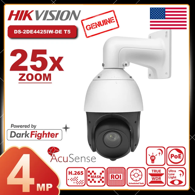 HIKVISION 25X ZOOM 4MP PTZ IP Camera DS-2DE4425IW-DE T5 Dome PoE $375. ...